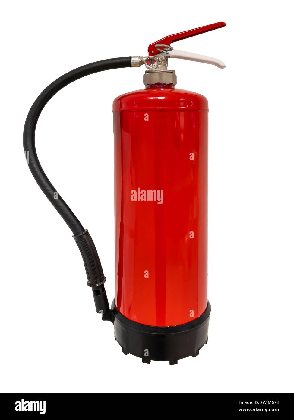 Red foam fire extinguisher isolated on white with clipping path ...