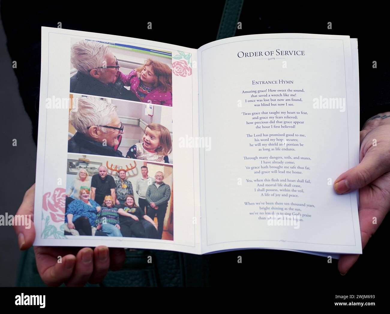 The inside pages of the Order of Service for the Requiem Mass for ...