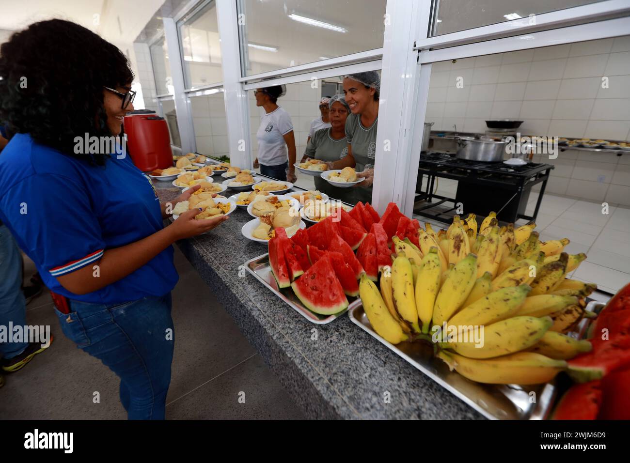 school lunch in public unit ibicui, bahia, brazil - december 9, 2023 ...