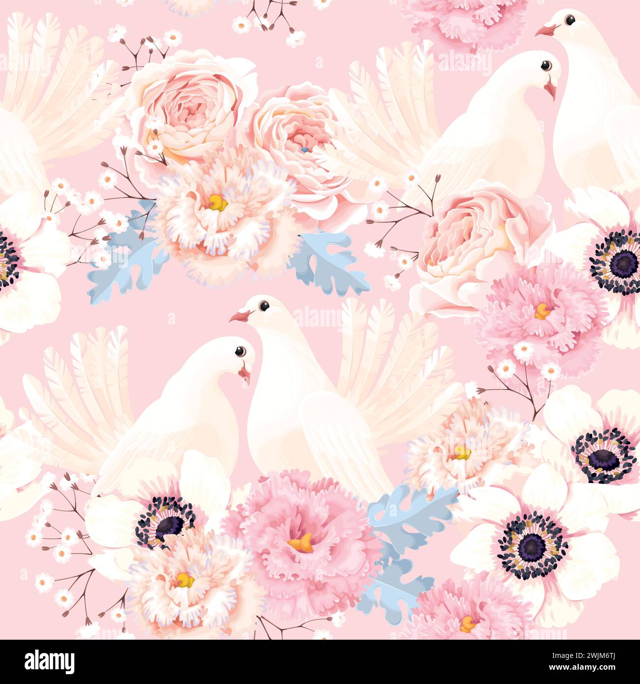 Garden white dove Stock Vector Images - Alamy