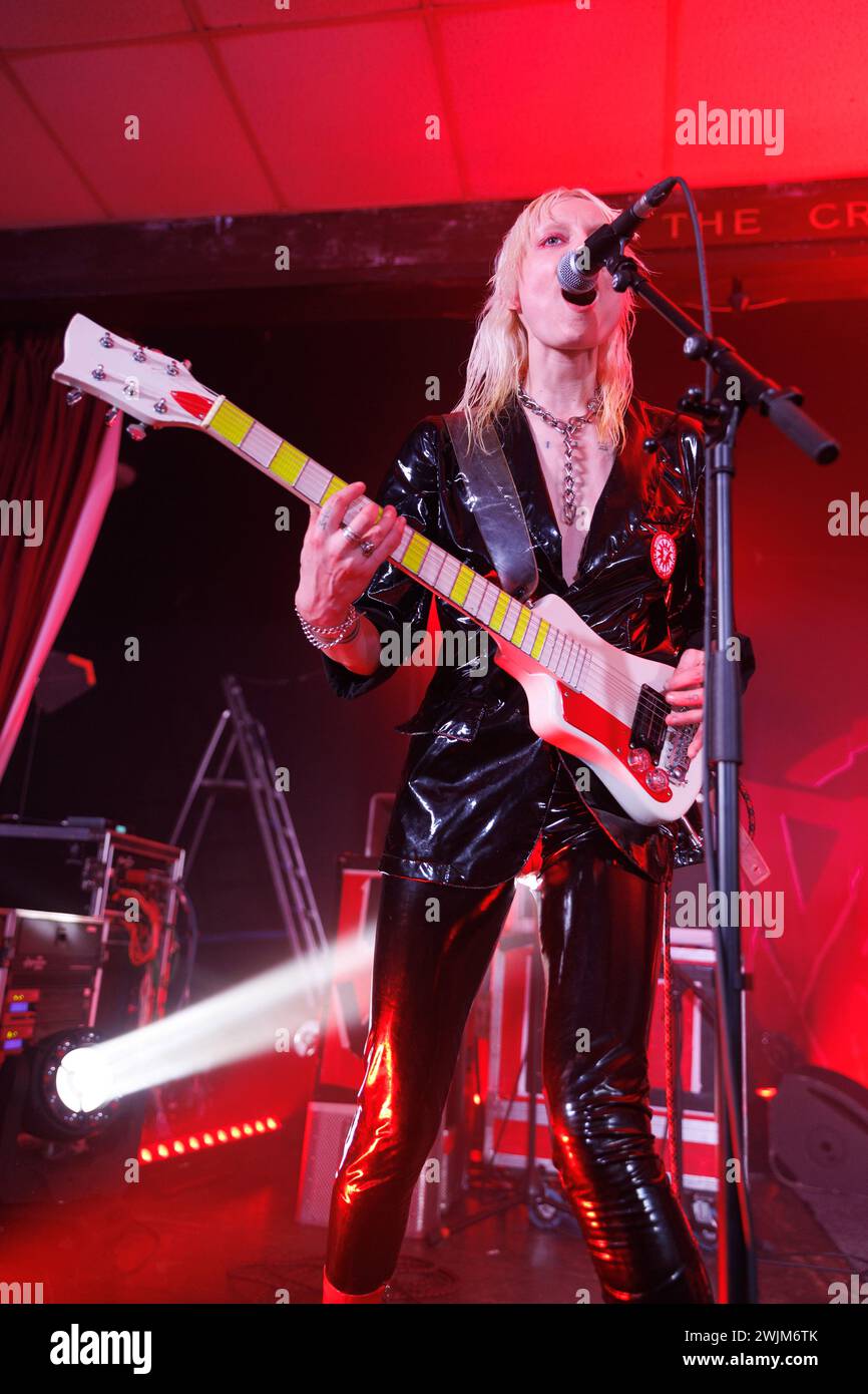 Alice Gough of Dream Wife performing live in concert as part of their ...