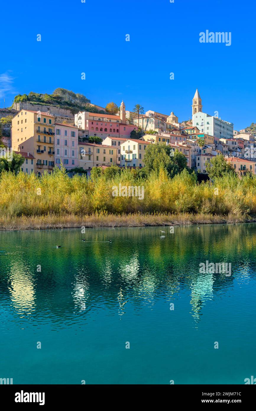 Midday in Ventimiglia (Vintimille in French) on the Italian Riviera ...