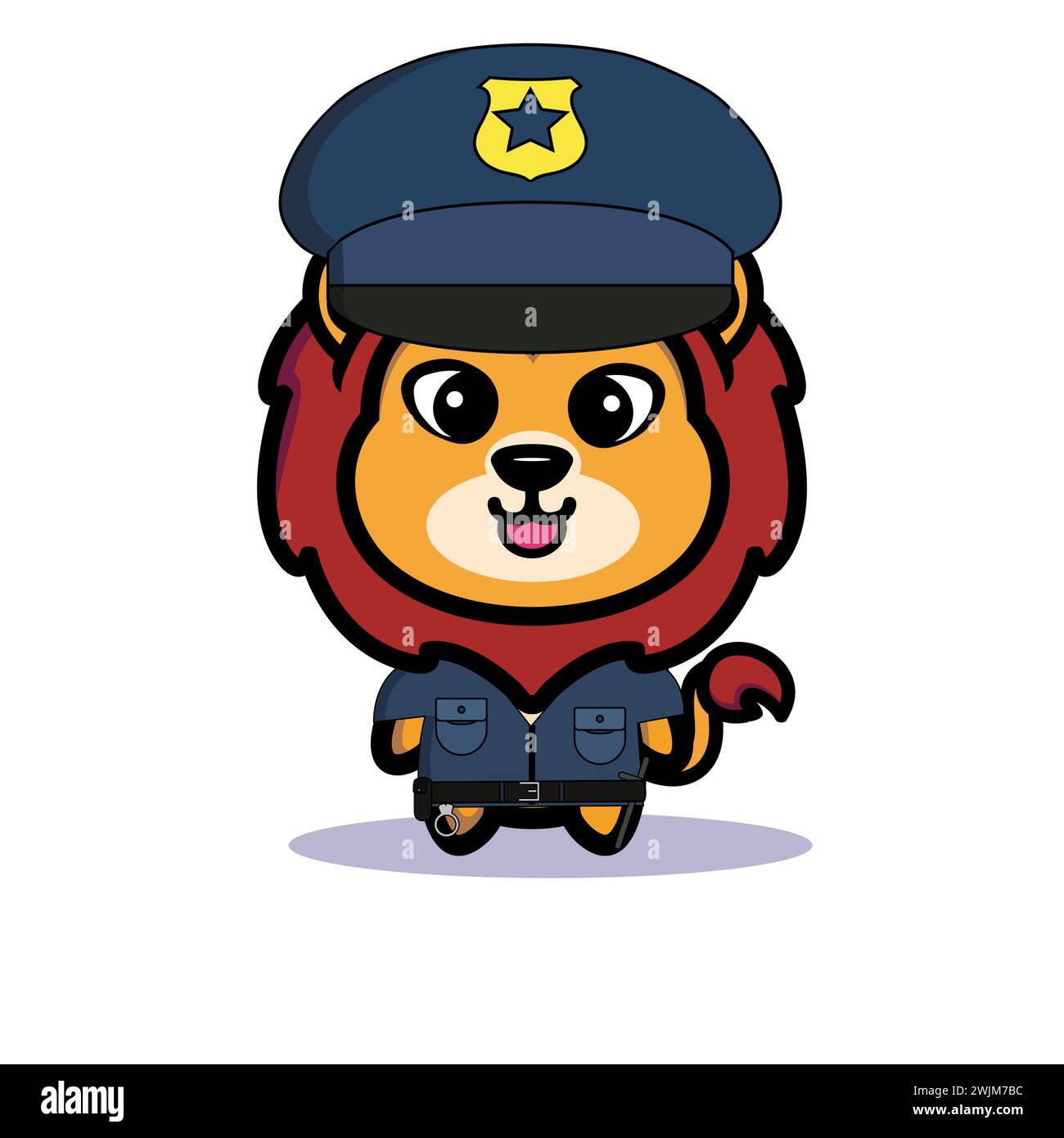 Art illustration symbol mascot character animal design kawaii lion ...