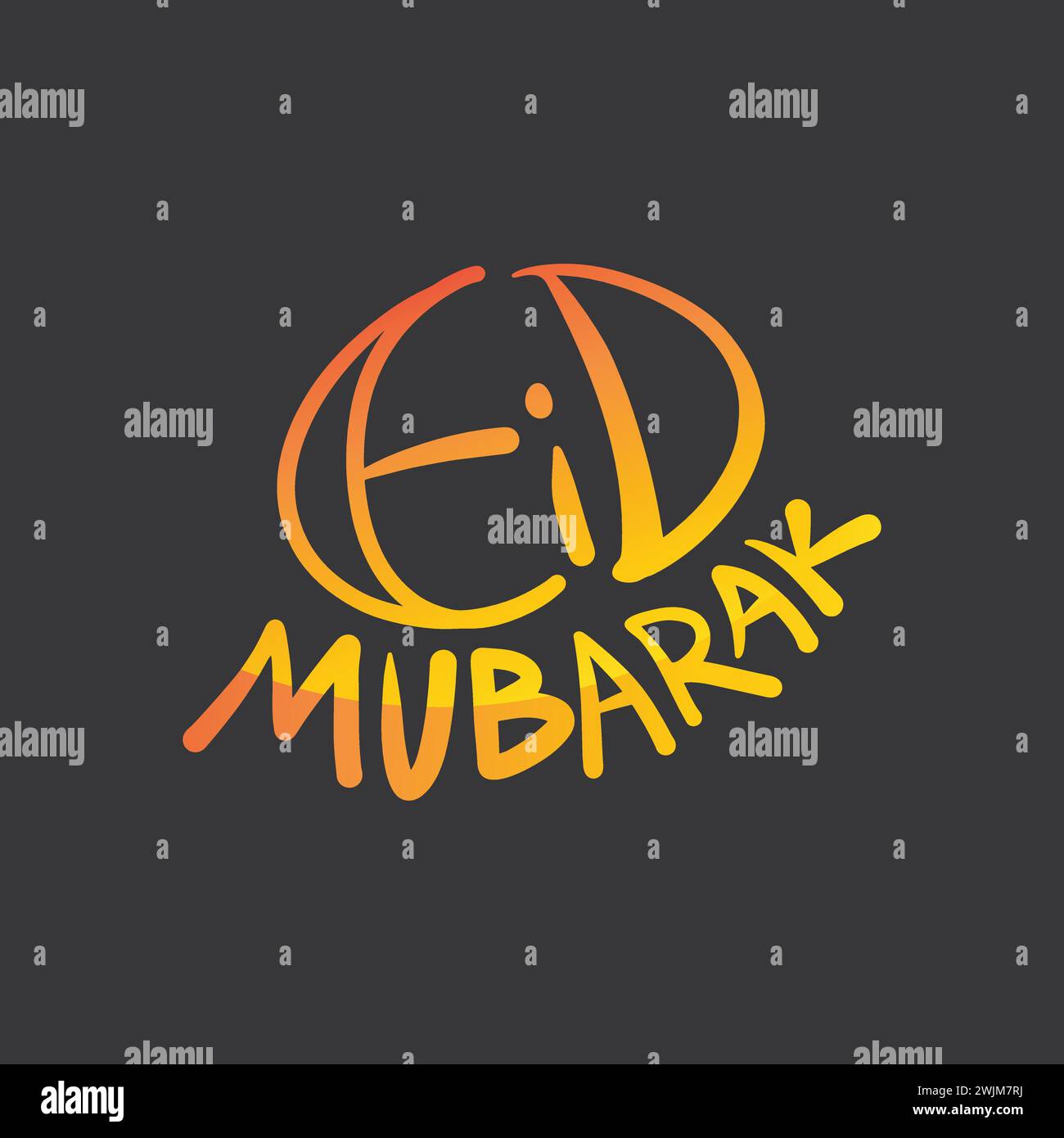 Eid al adha typography vector illustration to celebrate muslim ...