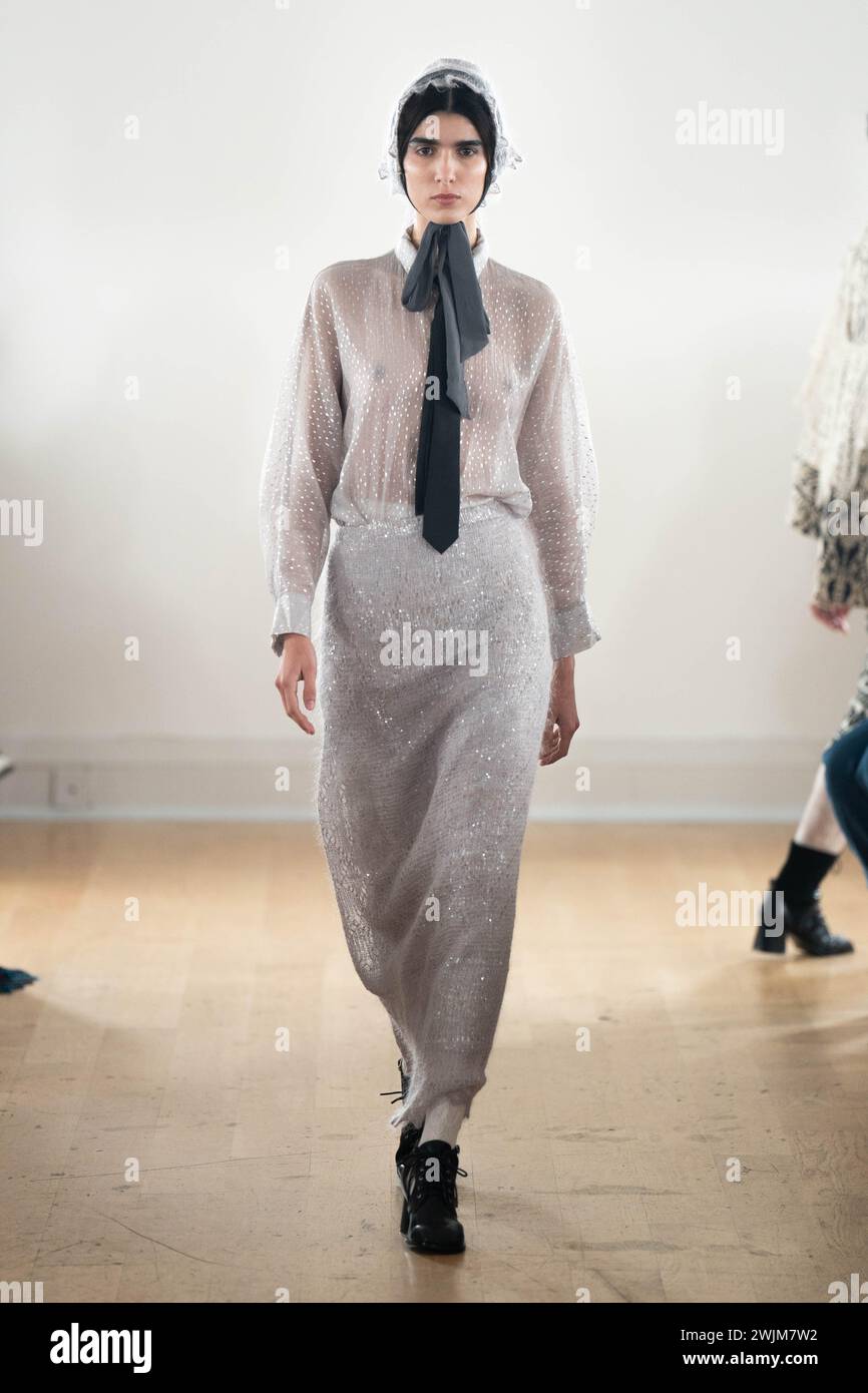 EDITORS NOTE CONTENT Models on the catwalk during the Bora Aksu show at The Hellenic Centre ...