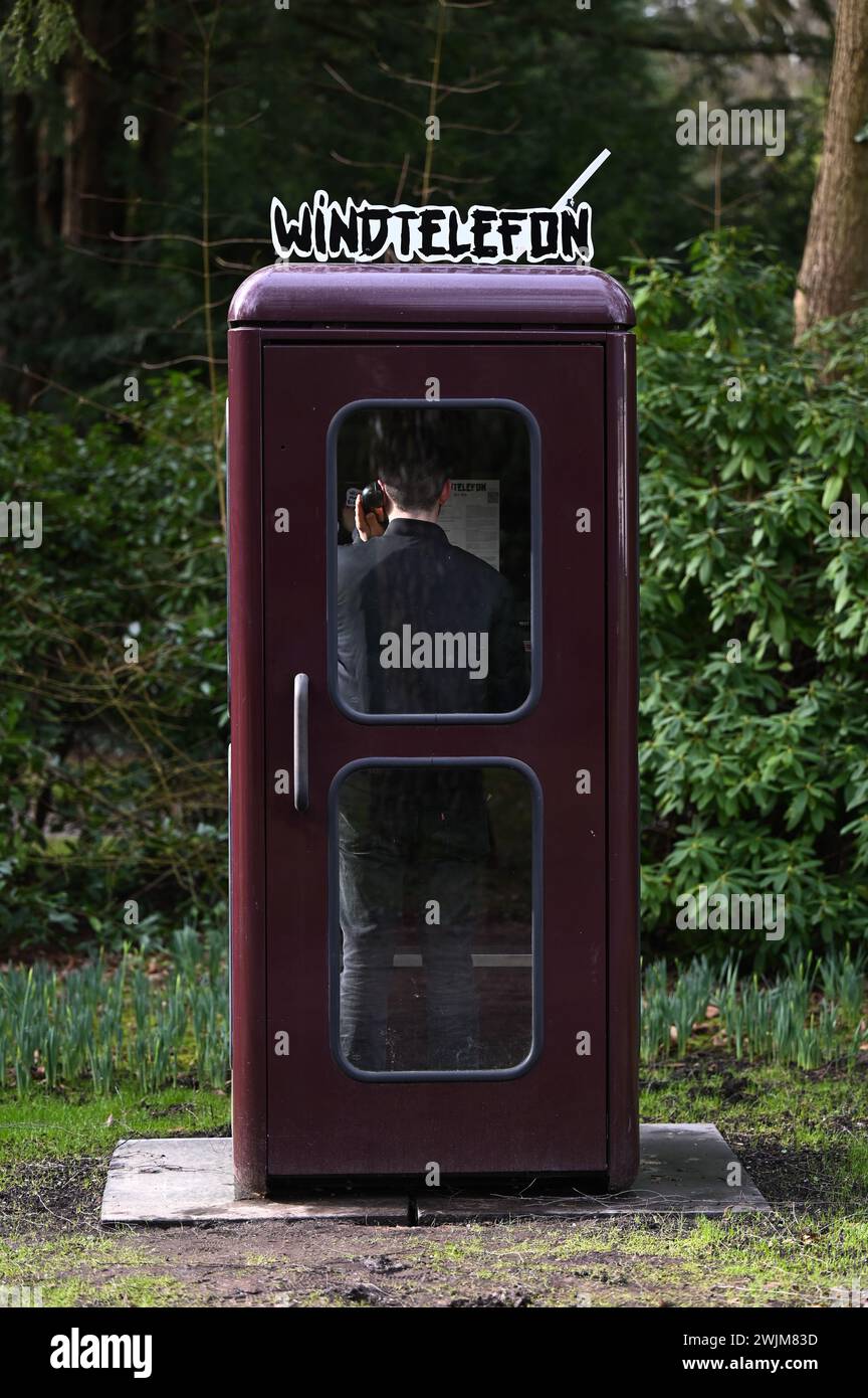 16 February 2024, Hesse, Kassel: Gerrit Retterath stands in the wind ...