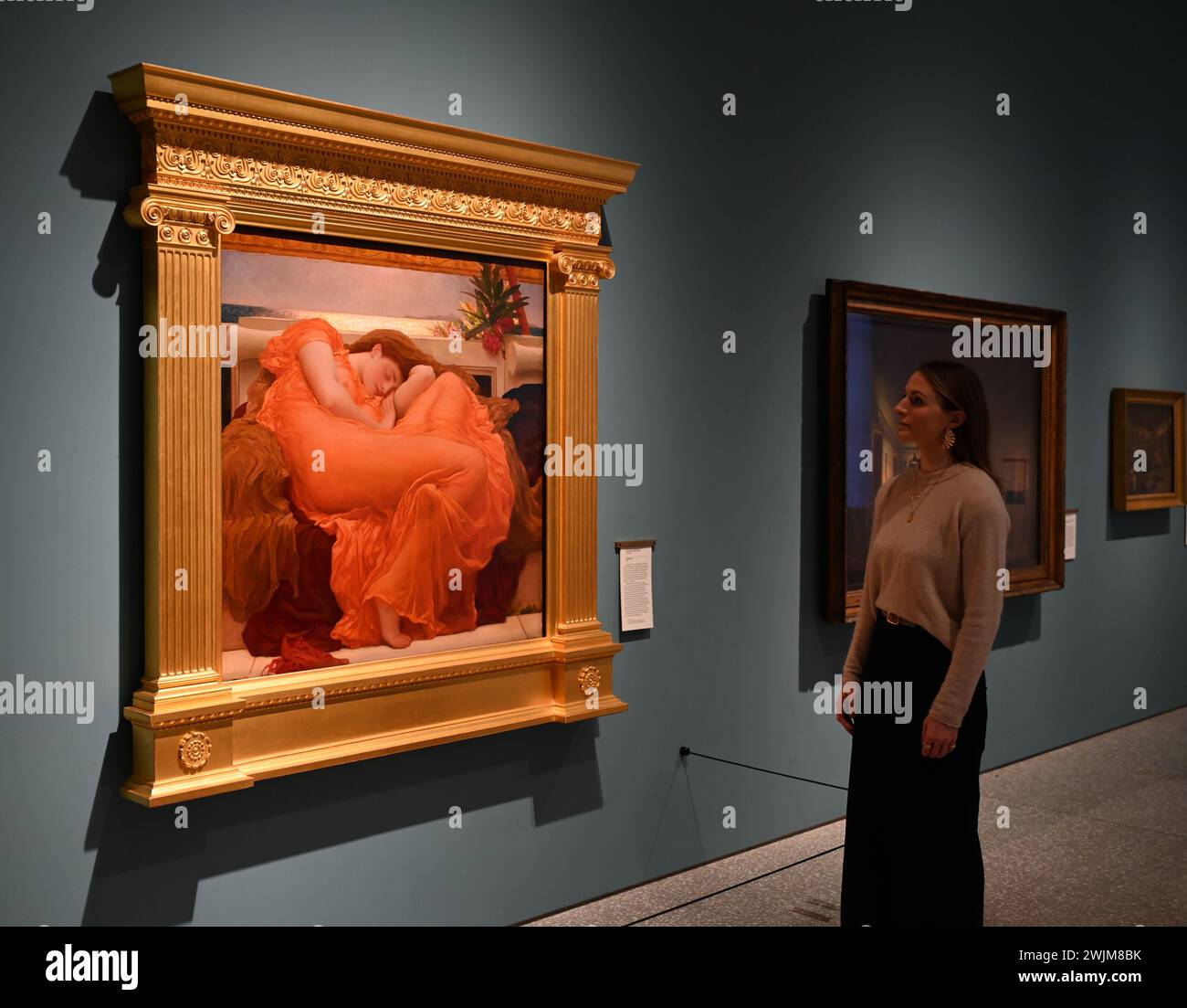 Originally exhibited at the Royal Academy in 1895, Flaming June is one ...