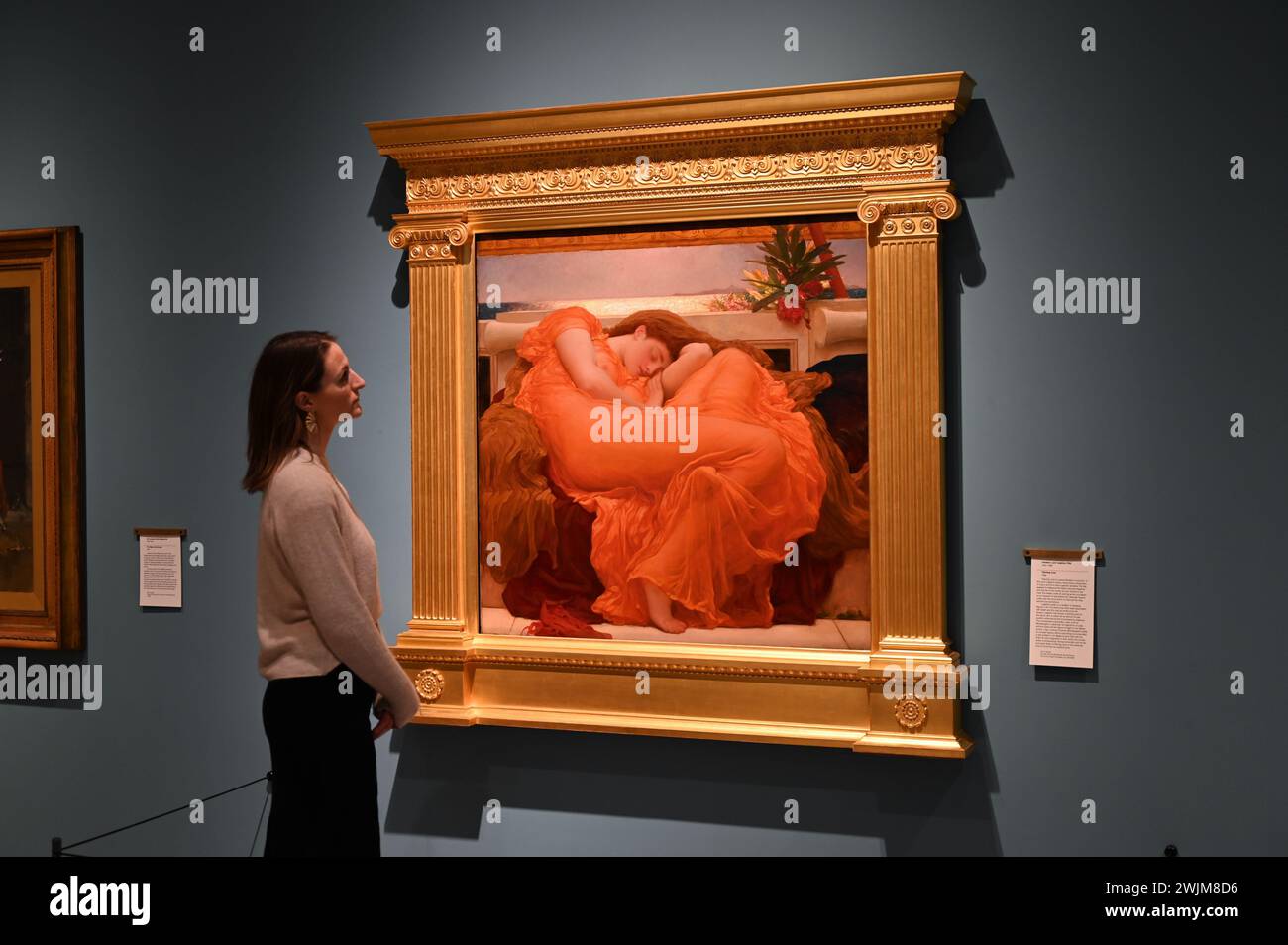 Originally exhibited at the Royal Academy in 1895, Flaming June is one ...