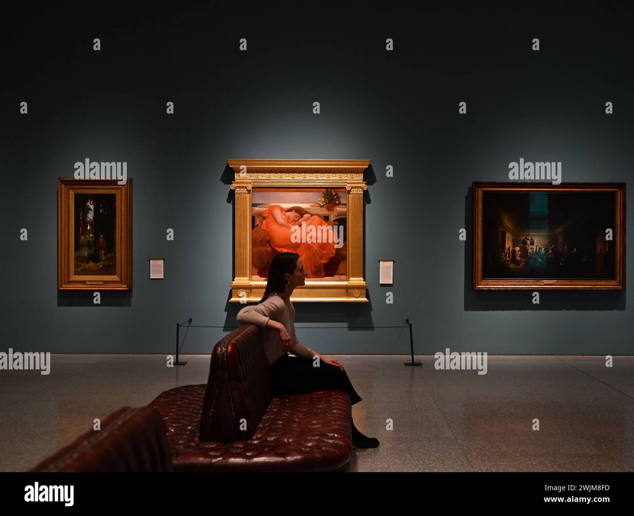 Originally exhibited at the Royal Academy in 1895, Flaming June is one ...
