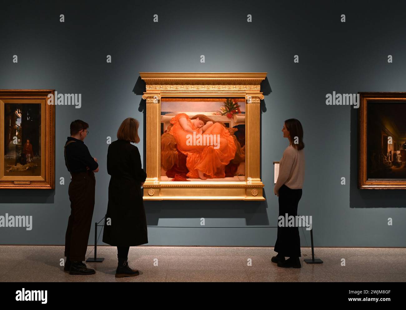 Originally exhibited at the Royal Academy in 1895, Flaming June is one ...