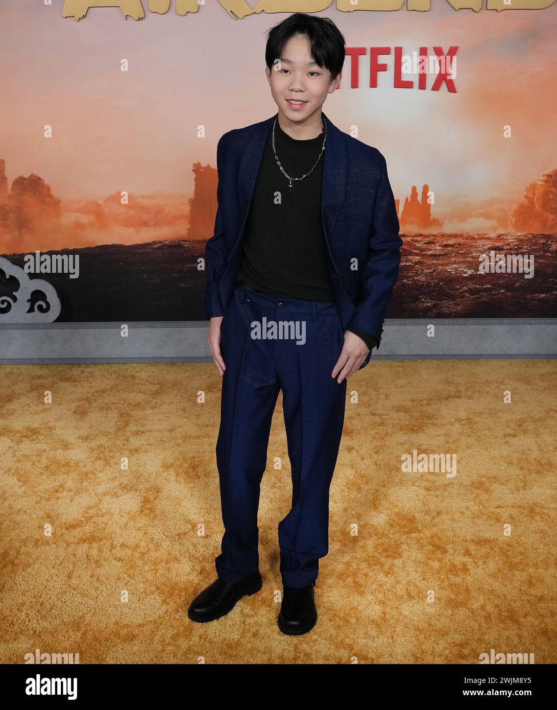 Los Angeles, USA. 15th Feb, 2024. Jayden Zhang arrives at the Netflix's AVATAR: THE LAST ...