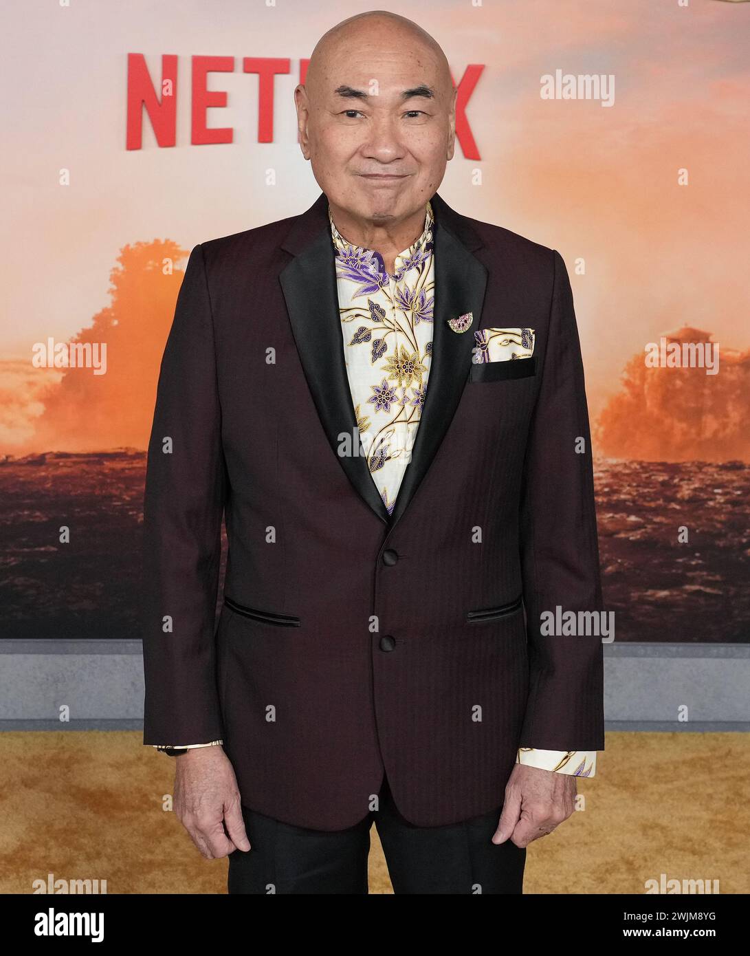 Los Angeles, USA. 15th Feb, 2024. Lim Kay Siu arrives at the Netflix's ...