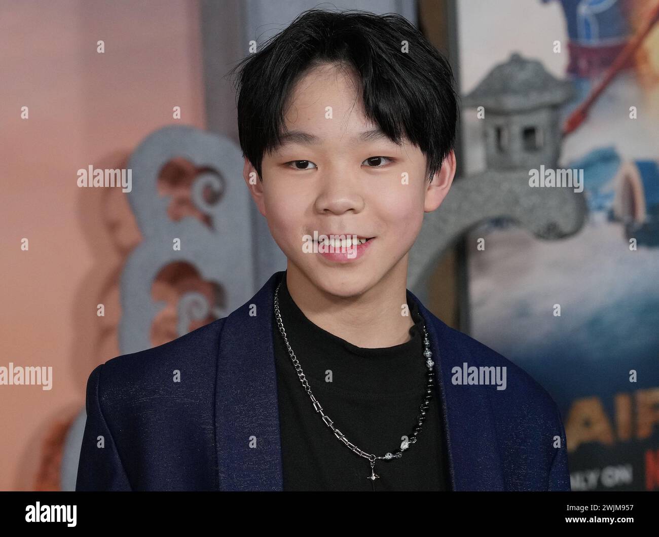 Los Angeles, USA. 15th Feb, 2024. Jayden Zhang arrives at the Netflix's ...