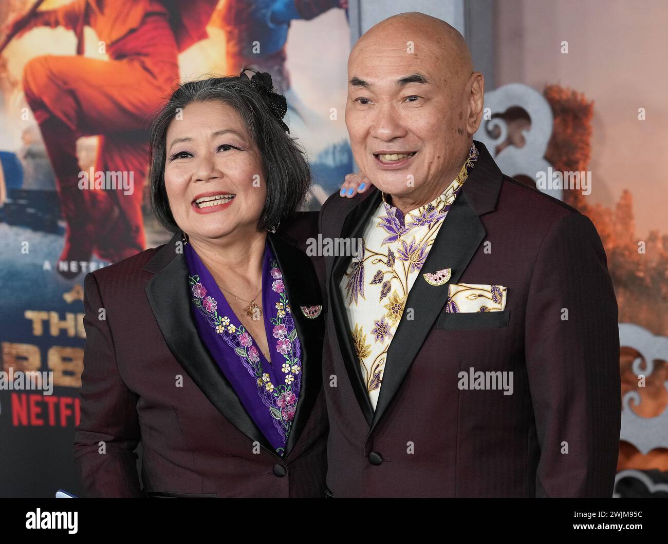 Los Angeles, USA. 15th Feb, 2024. Lim Kay Siu and Wife arrives at the ...