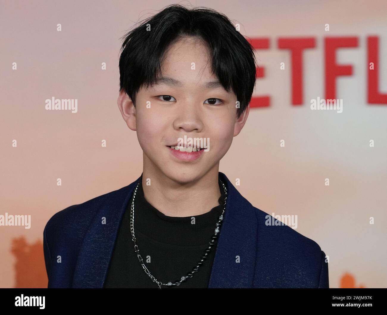 Los Angeles, USA. 15th Feb, 2024. Jayden Zhang arrives at the Netflix's ...