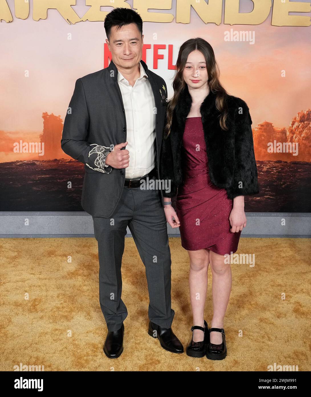 Los Angeles, USA. 15th Feb, 2024. (L-R) Matt Yang King and Guest at the ...