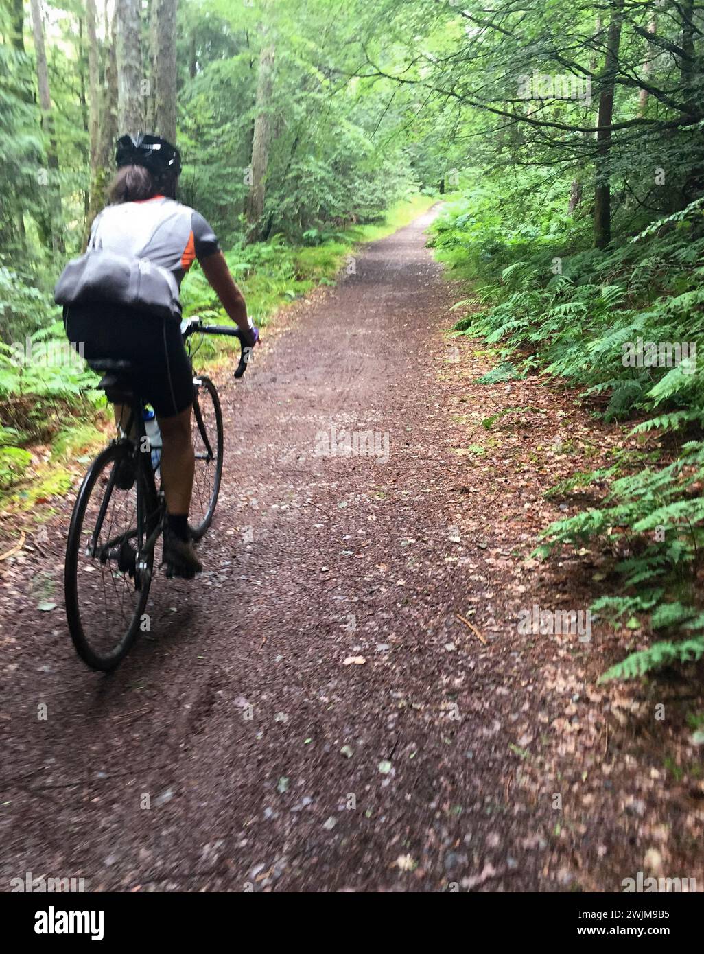 People cycle on the countryside traffic free bike routes of the ...