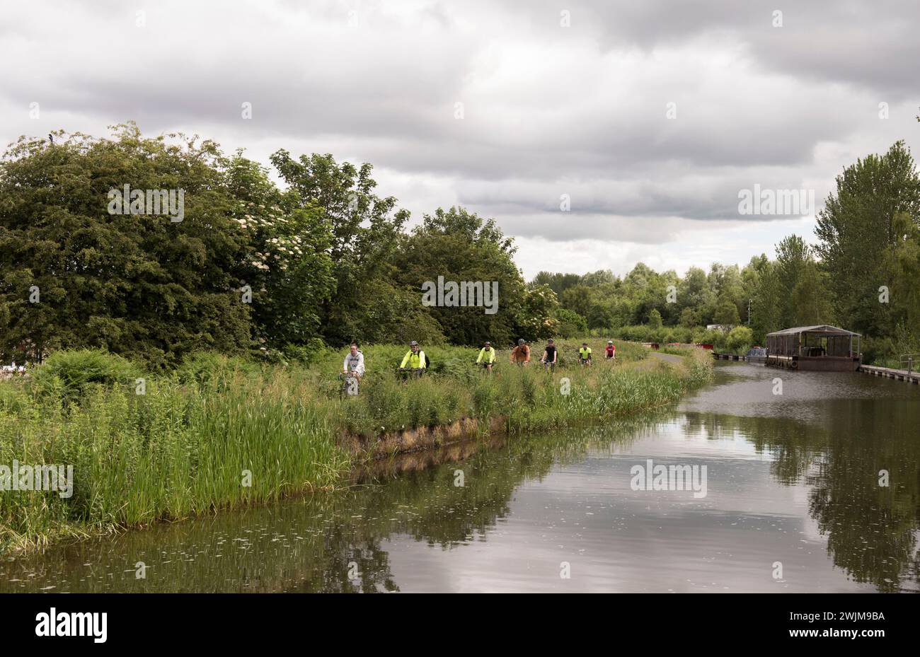 People cycle on the countryside traffic free bike routes of the ...
