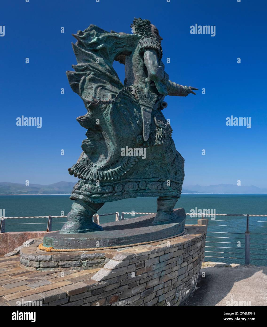 Ireland, County Kerry, Fenit, Bronze sculpture of St Brendan the ...