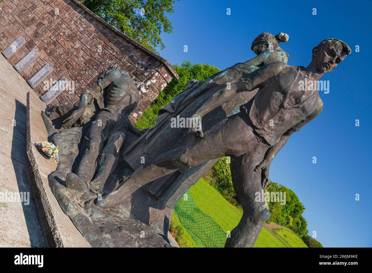 Ireland, County Kerry, Ballyseedy near Tralee, Memorial commemorating ...