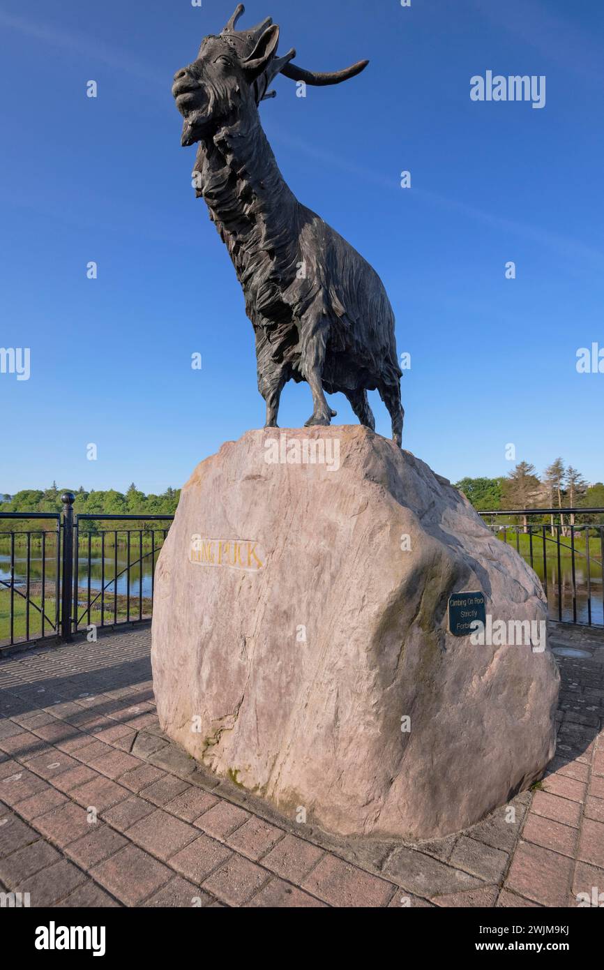 Ireland, County Kerry, Killorglin, King Puck statue designed by Alan ...
