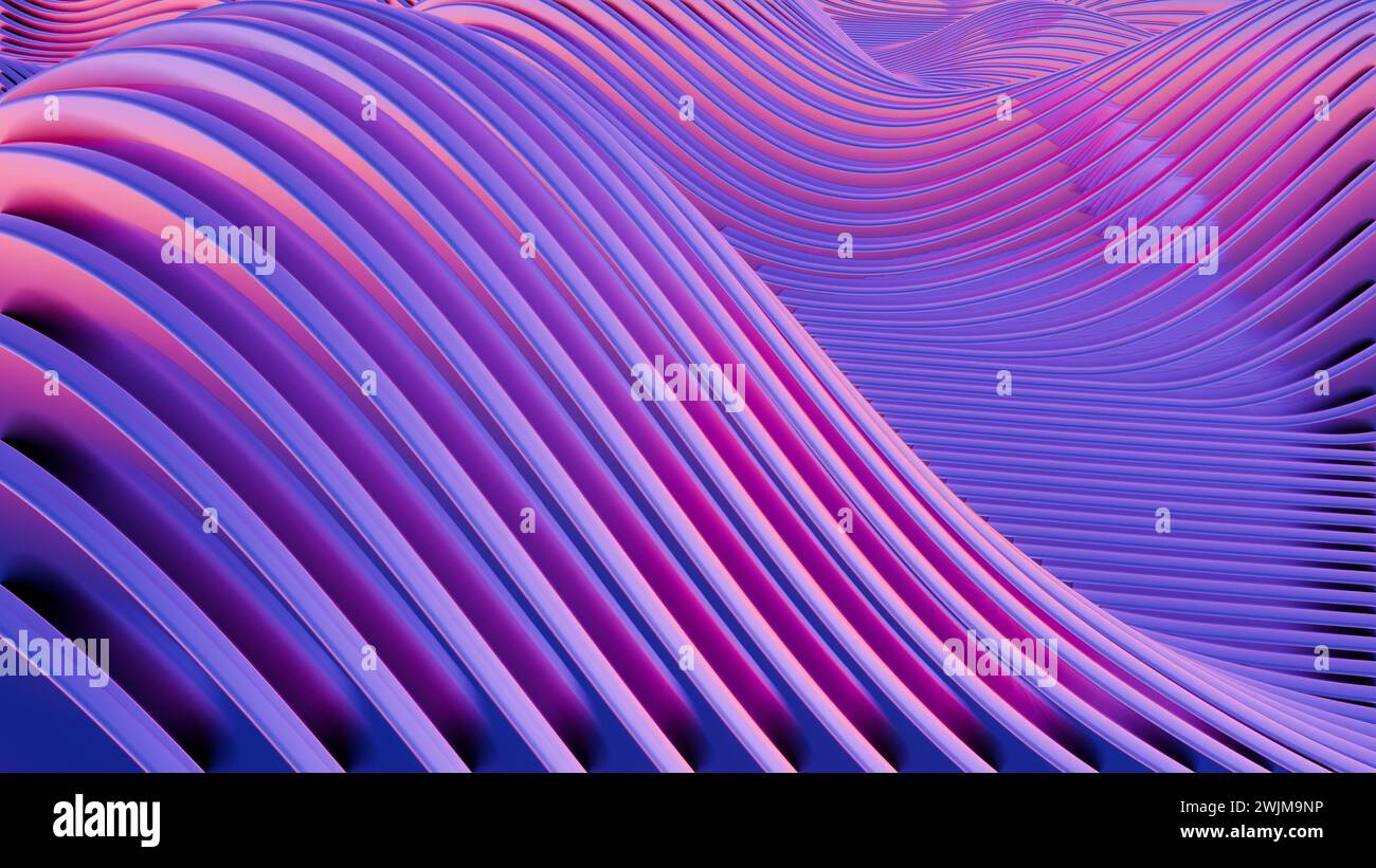 This minimalist design features a retro wave, blending modern ...