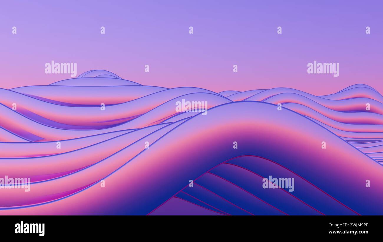 This minimalist design features a retro wave, blending modern ...