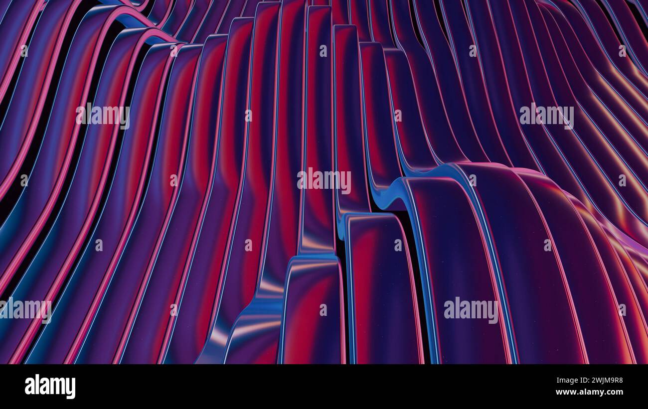 Waves Of Dynamic Waveforms With Effects Creating A Visually Rhythmic