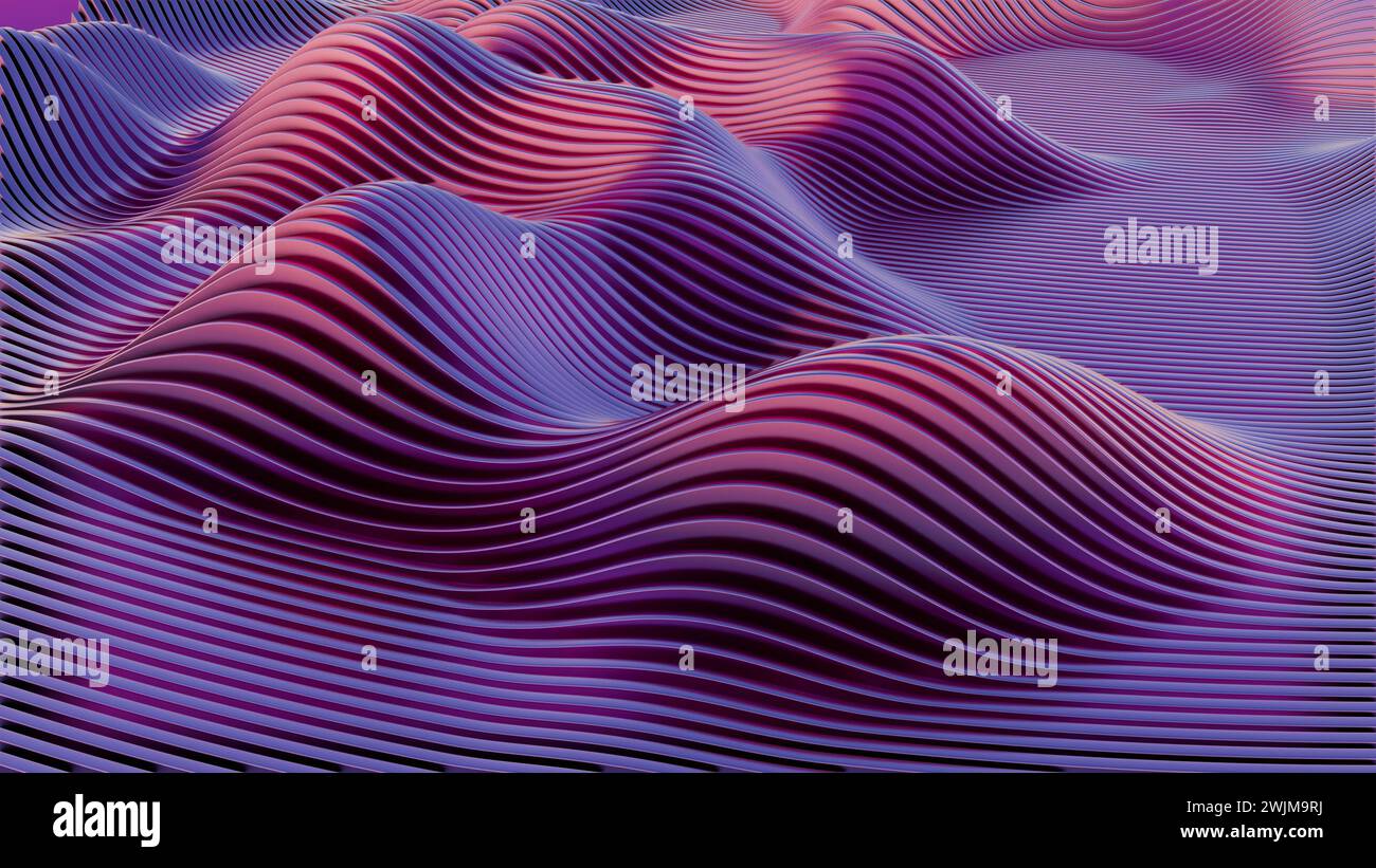 This minimalist design features a retro wave, blending modern ...