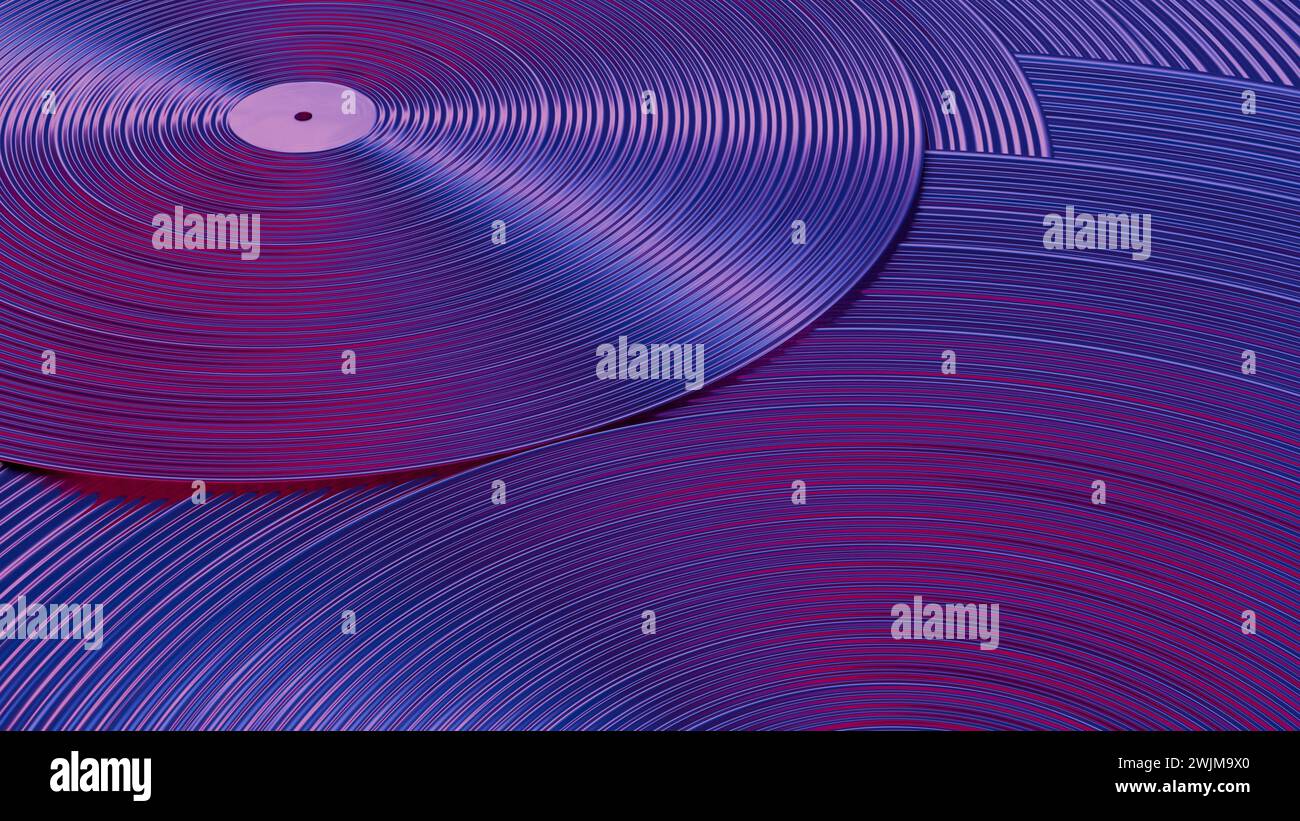 A vinyl record with colorful lines, offering a dynamic and vibrant ...