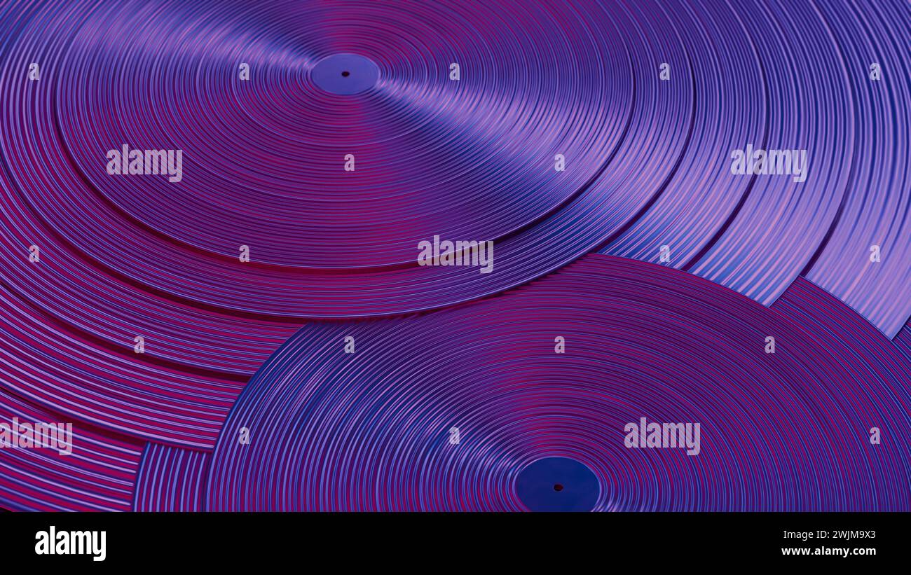 A vinyl record with colorful lines, offering a dynamic and vibrant ...