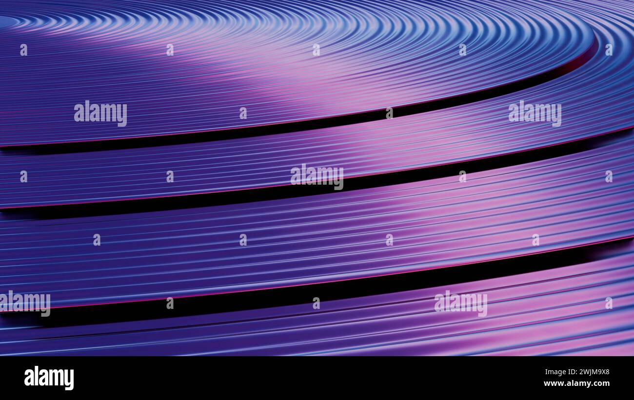 A vinyl record with colorful lines, offering a dynamic and vibrant ...