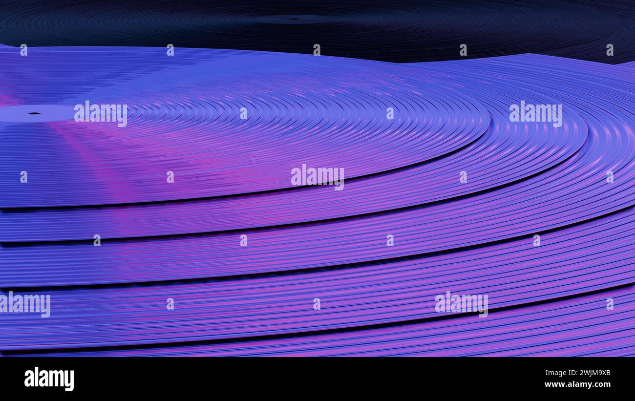 A vinyl record with colorful lines, offering a dynamic and vibrant ...