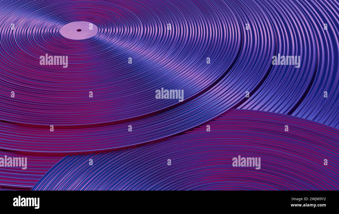 A vinyl record with colorful lines, offering a dynamic and vibrant ...