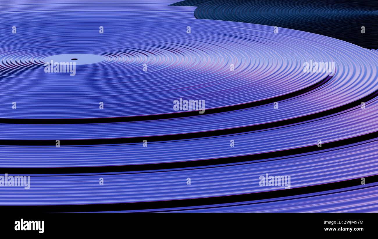 A vinyl record with colorful lines, offering a dynamic and vibrant ...