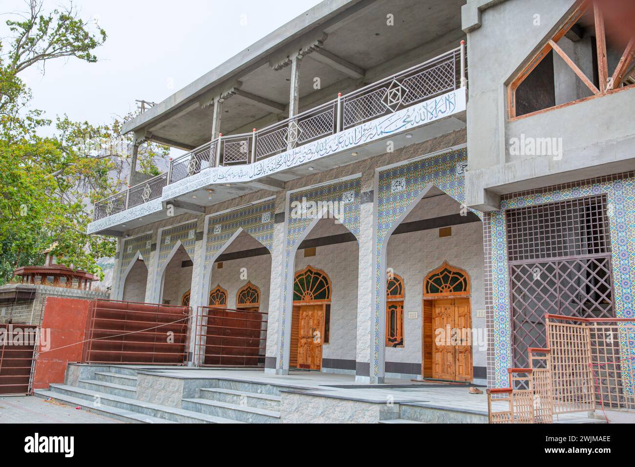 Shia mosque in village Ganish (Ganesh) near Karimabad in Hunza valley ...