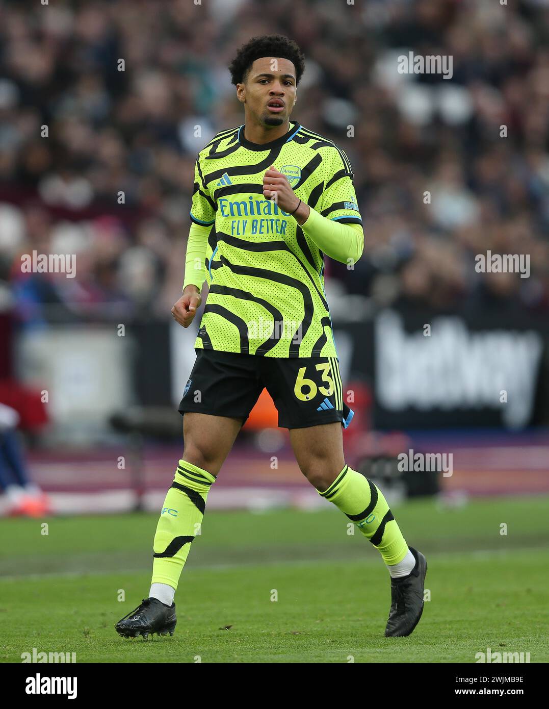 Ethan Nwaneri of Arsenal. - West Ham United v Arsenal, Premier League ...