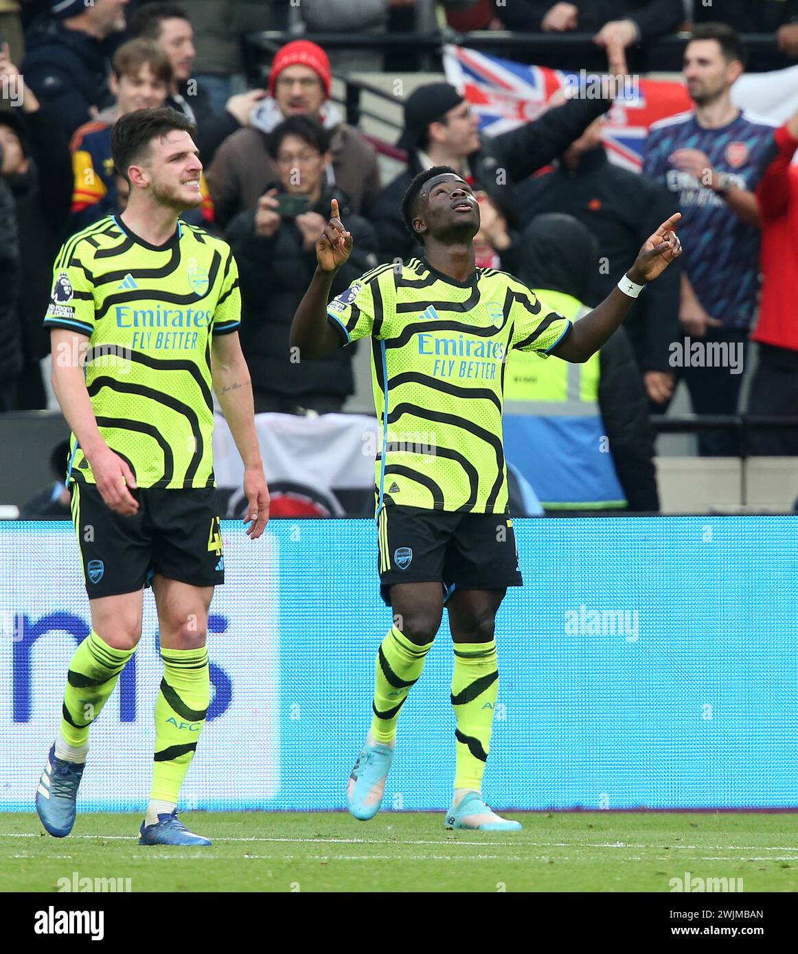 Bukayo saka celebration hi-res stock photography and images - Alamy