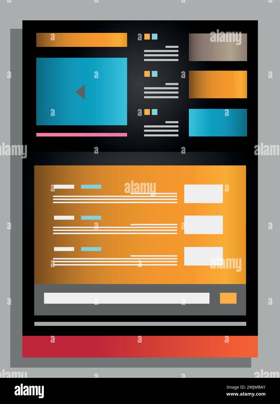 Vector Abstract Template Flyer Page design Stock Vector Image & Art - Alamy