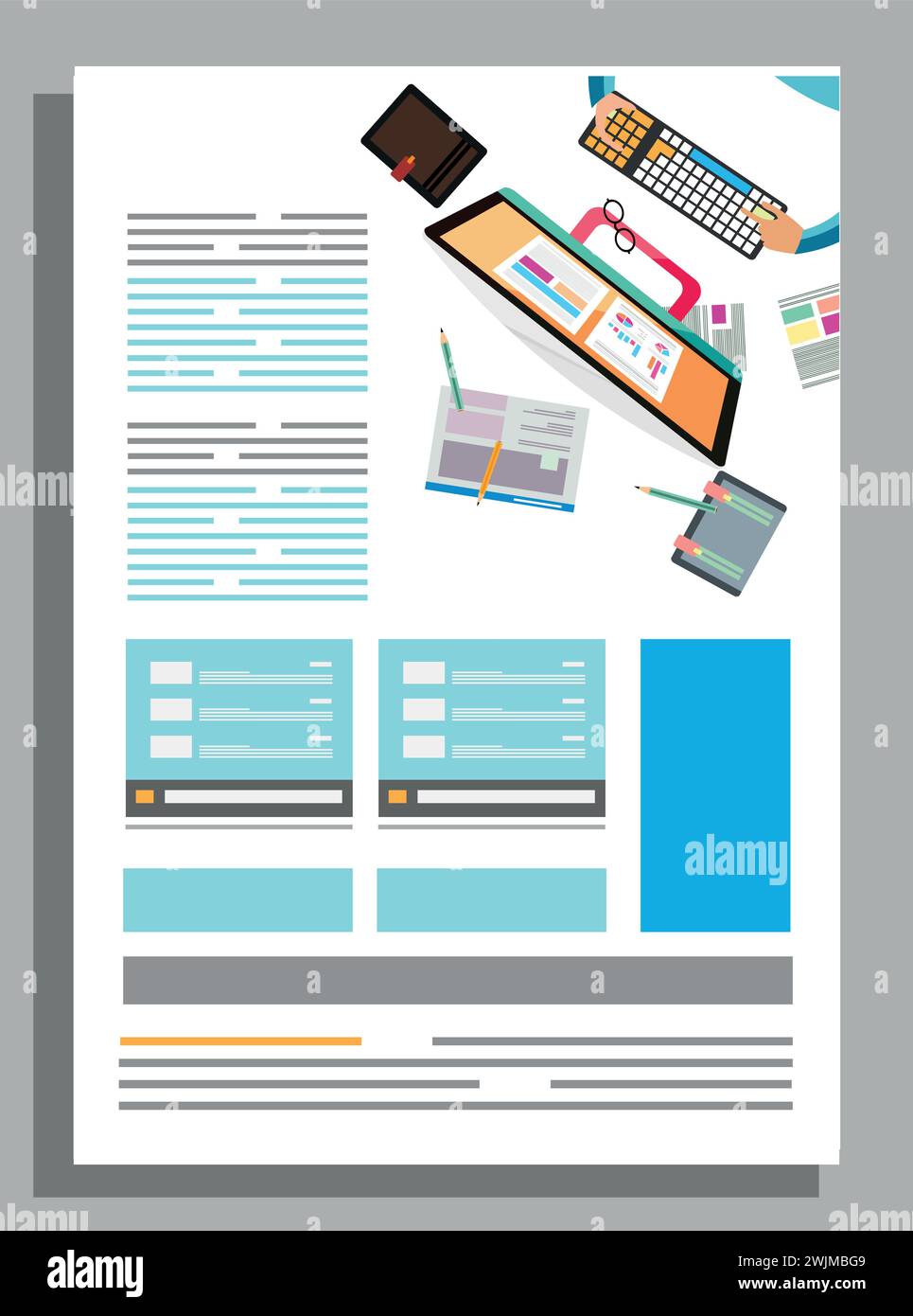 Vector Abstract Template Flyer Page design Stock Vector Image & Art - Alamy