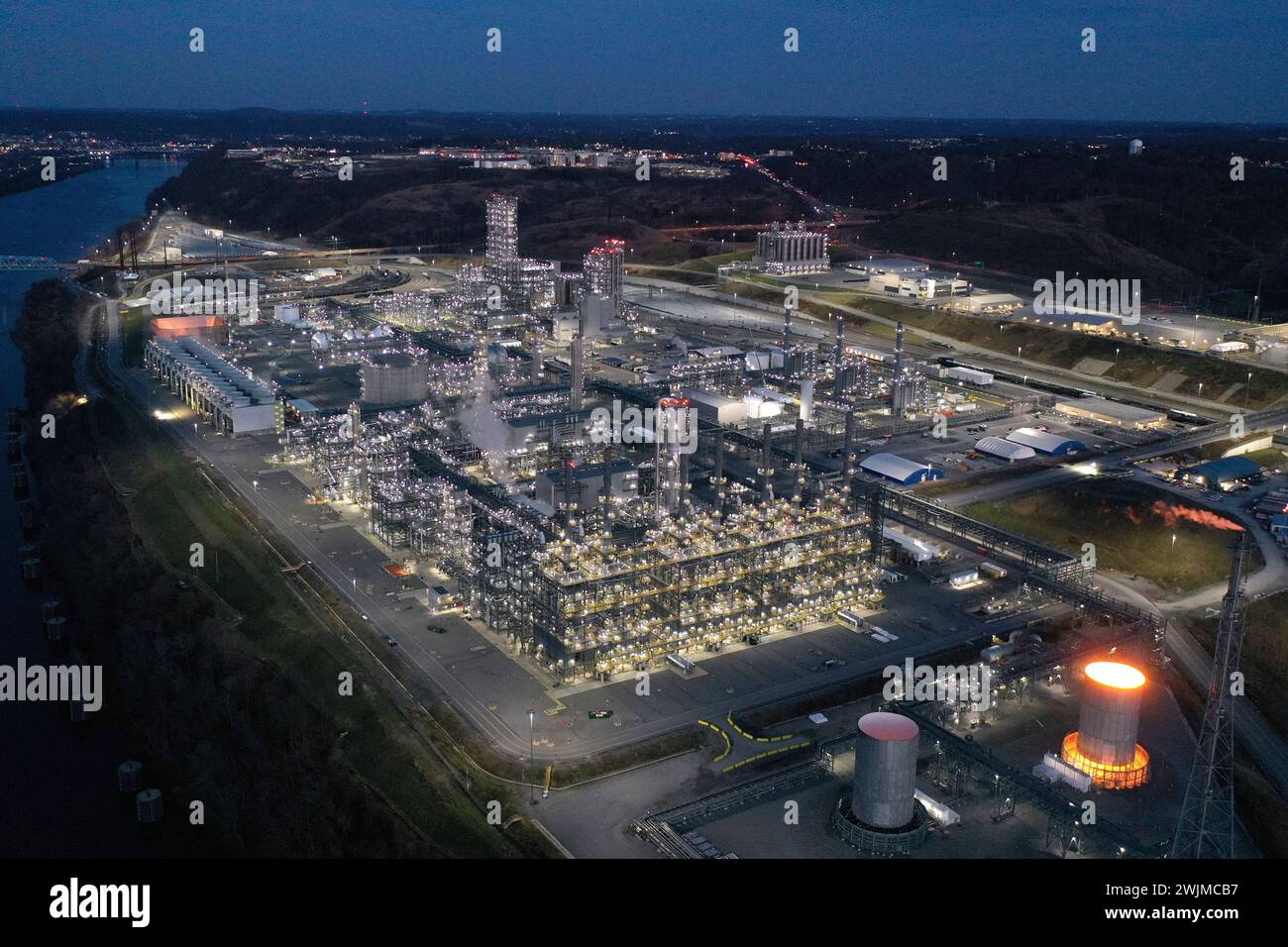 FILE - The Shell Ethane Cracker Plant on the Monongahela River in ...