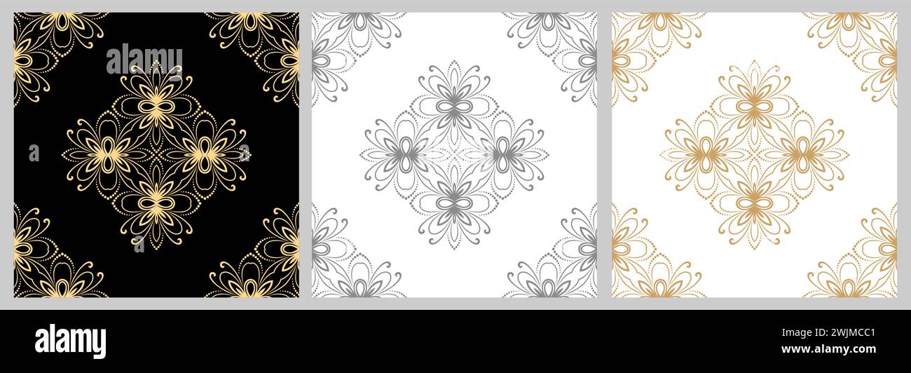 Set of classic seamless vector patterns. Collection of orient ornaments ...