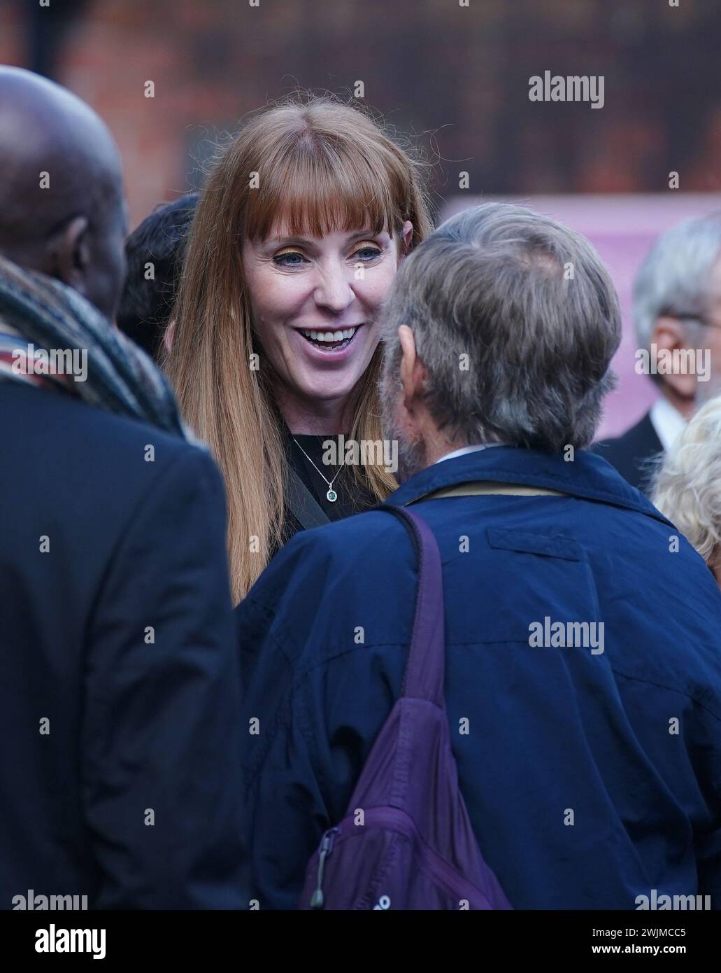 Deputy Labour Party leader Angela Rayner speaks to guests following a ...