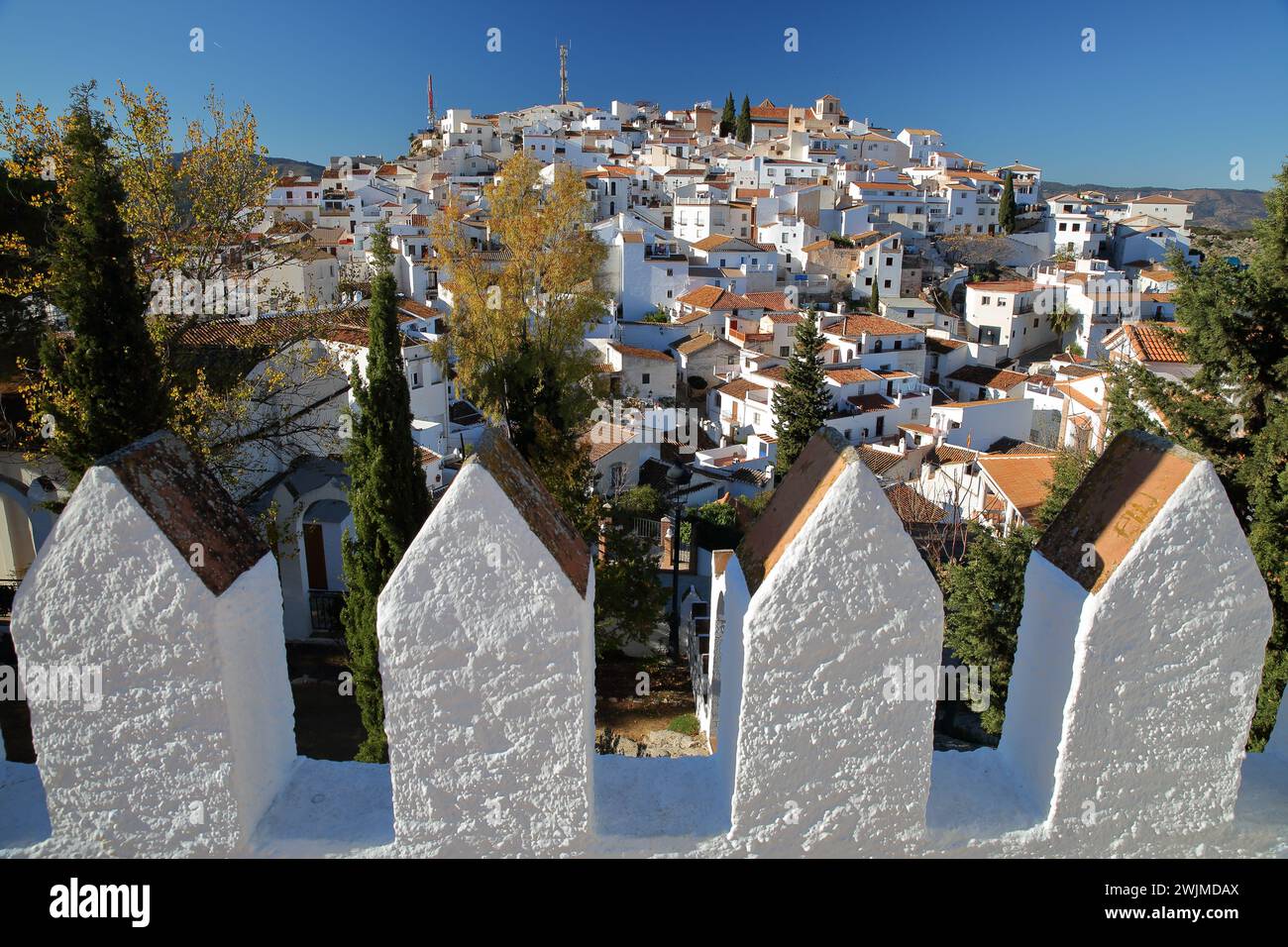 The village of Comares, Axarquia, Malaga province, Andalusia, Spain ...