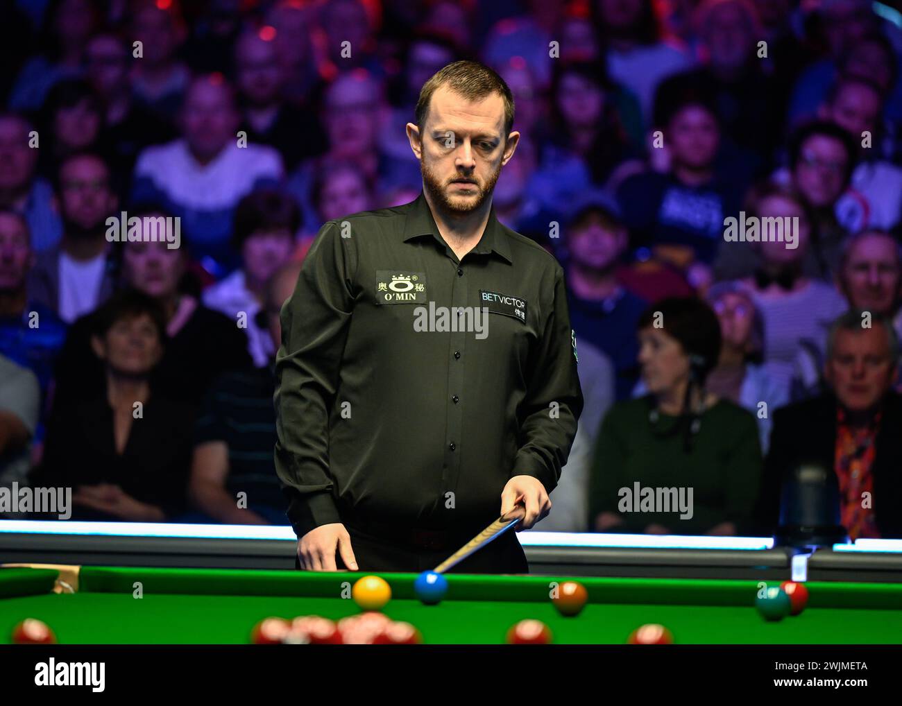 Mark Allen, during the 2024 BetVictor Welsh Open at Venue Cymru ...