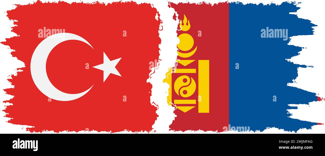 Turkey mongolia flag hi-res stock photography and images - Alamy