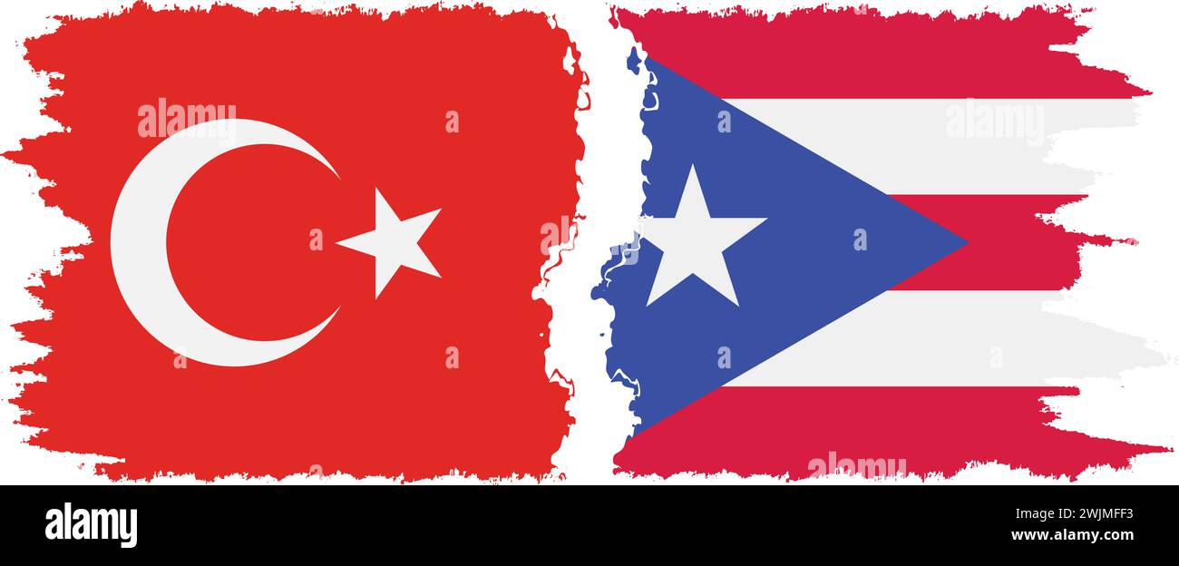Turkey puerto rico flag Stock Vector Images - Alamy