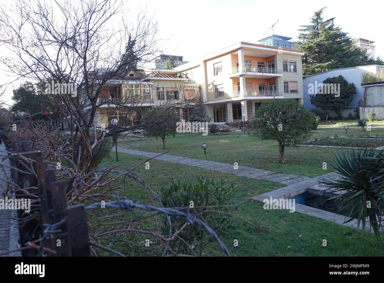 The former house of Albanian dictator Enver Hoxha in the center of ...