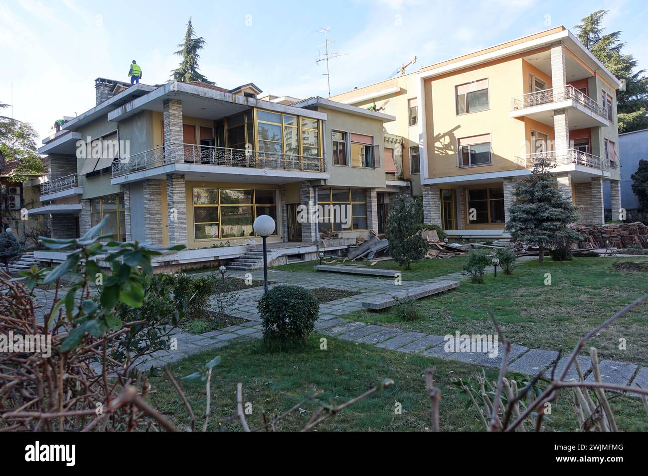 The former house of Albanian dictator Enver Hoxha in the center of ...