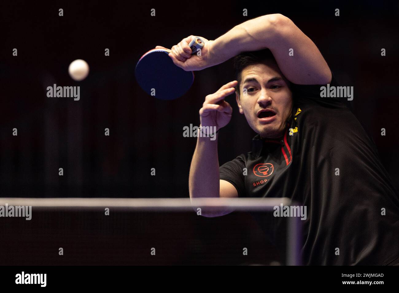 Busan, South Korea. 16th Feb, 2024. Martin Allegro of Belgium competes ...